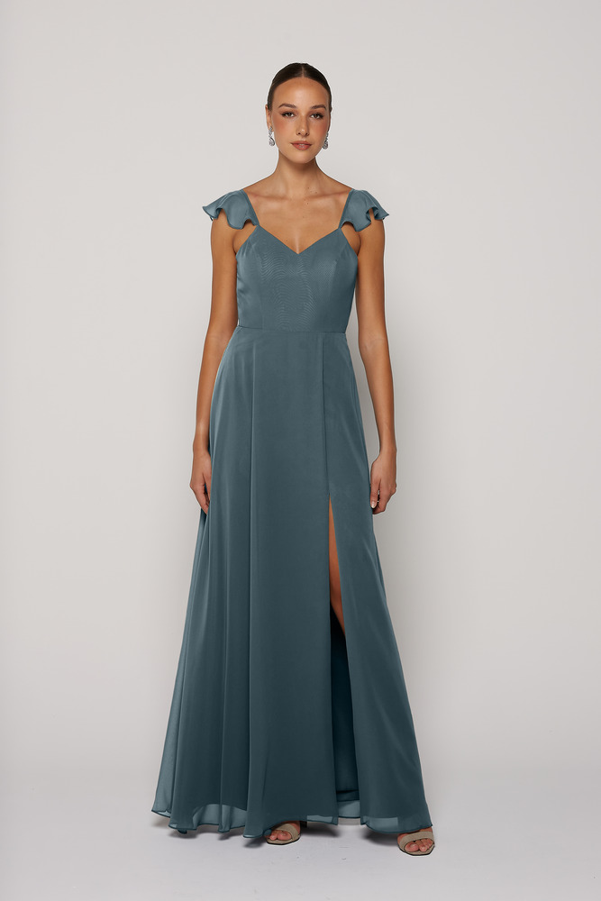 Payton Steel Blue Bridesmaid Dress by Tania Olsen