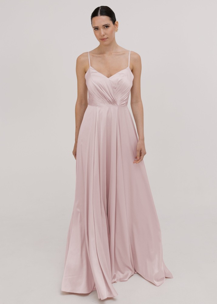Isla Pink Bridesmaid Dress by TH&TH | Smoked Blush Satin